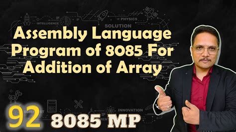 Addition Of Array Program In 8085 Microprocessor Assembly Programming
