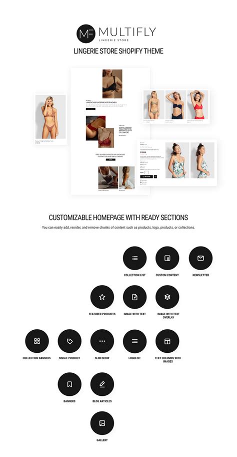 Clean Multifly Lingerie Store Shopify Theme Templatemonster