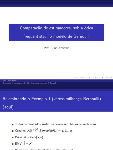 Aula Comp Est Bern Ib 2s 2023 Pdf Estimator Statistical Analysis