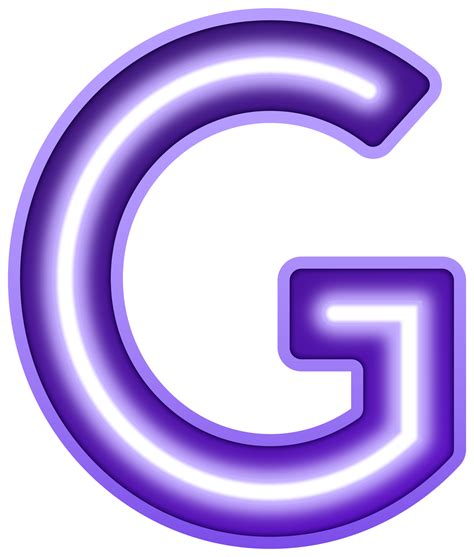 Neon Light Alphabet Letter G Png