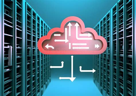 cloud data storage data transfer concept ai generated stock