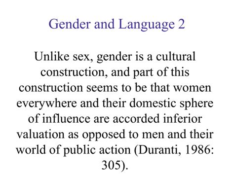 Gender And Language