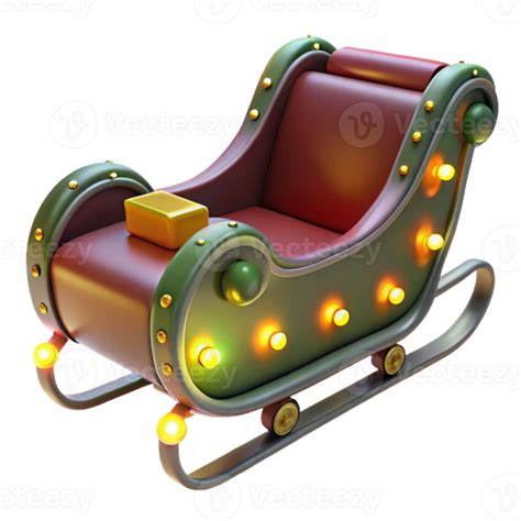 Magnificent Traditional 3d Render Festive Holiday Sleigh Authentic 56602450 Png