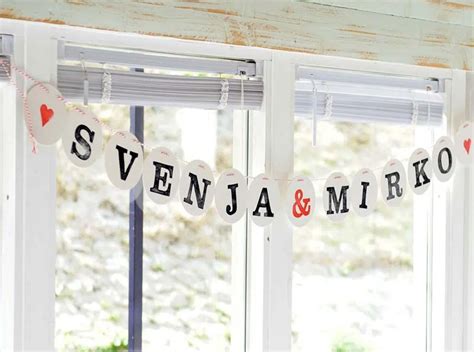 Girlande Zur Hochzeit Individuell Mit Eurem Text Gestalten