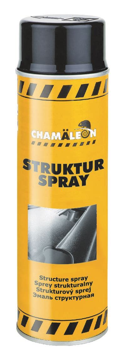 Аэрозольная структурная краска для пластика черная 500мл Chamaeleon ...