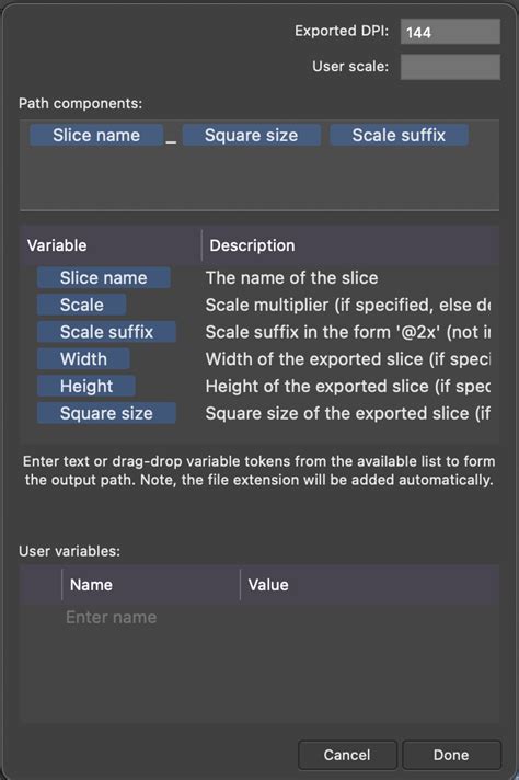 Export Persona Slice Info Path Components Cuts Of Explanation V Bugs Found On MacOS
