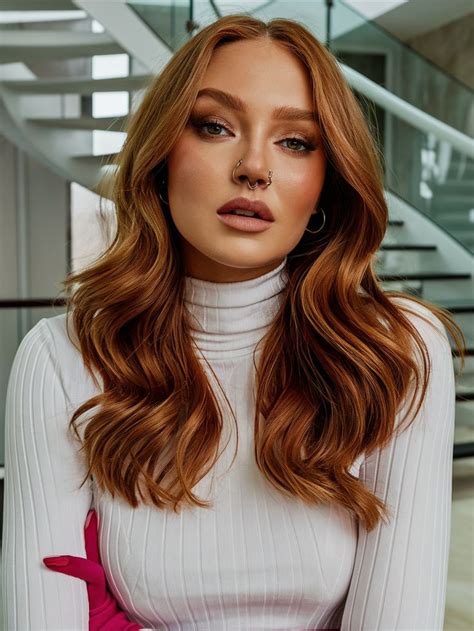 Haircuts For Round Shaped Face 2025 Ginger Waves For Medium Hair