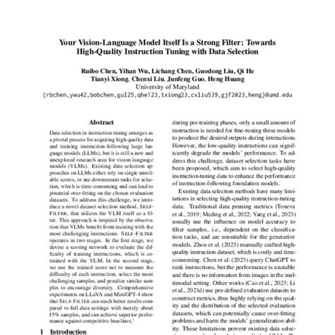 Your Vision Language Model Itself Is A Strong Filter Towards High Quality Instruction Tuning