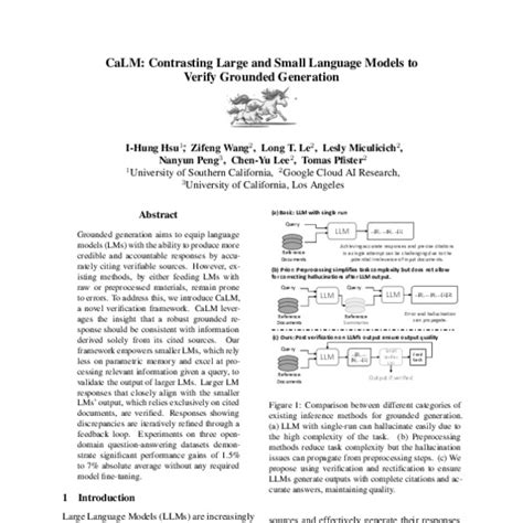 Calm Contrasting Large And Small Language Models To Verify Grounded
