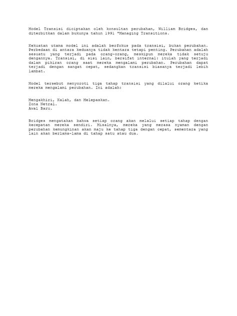 Bridges Transition Model Pdf