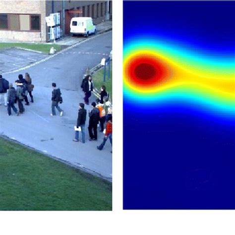 An Example Of Crowd Density Map A A Frame In The Crowd Surveillance Download Scientific