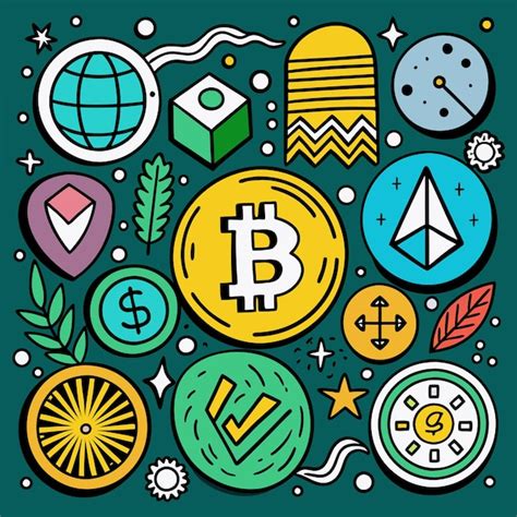 Clean And Minimalist Cryptocurrency Icons Vector Premium Ai Generated Vector