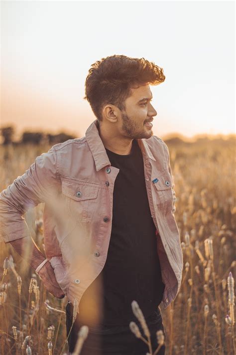Mens Photoshoot In Golden Hour In Denim Jacket Solo Photo Poses Men