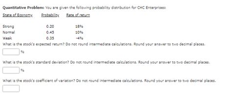 Solved Quantitative Problem You Are Given The Following