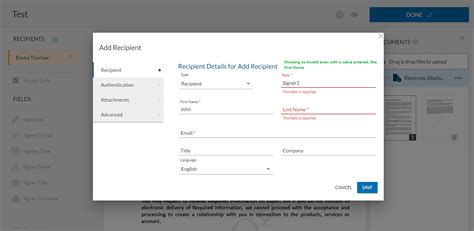 Template Designer Add Recipient Form Validation Onespan Community