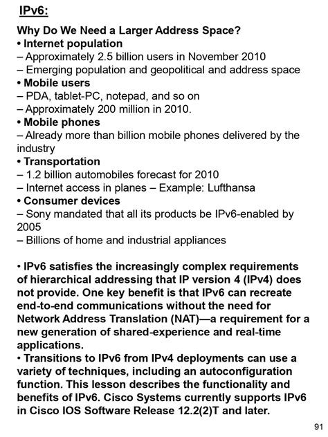 Summary Of Ip Version 6 Pdf Connect 4 Techs