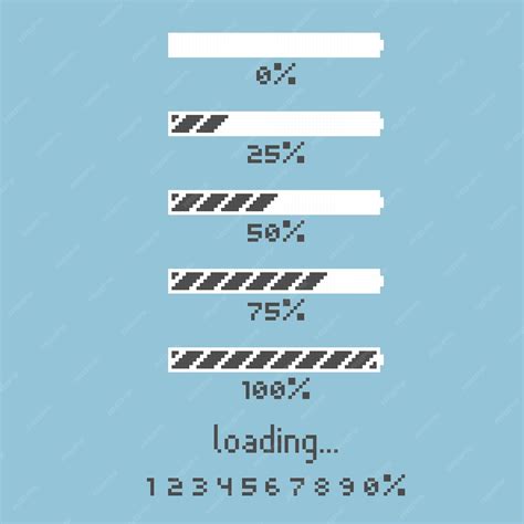 Premium Vector Collection Set Of Retro Game 8bit Pixel Art Loading