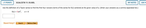 Solved 1 Points Scalcet8 11 10 005 My Notes My Notes Ask