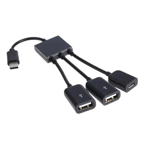 Type C OTG Cable Adapter Micro USB Hub USB OTG Adapter for Smart Phone ...