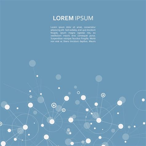 Premium Vector Blue Connection Science Molecule Background