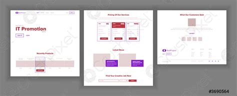 Main Web Page Design Vector Website Business Concept Landing Template