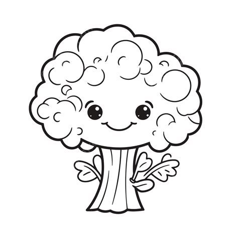 Broccoli Coloring Page