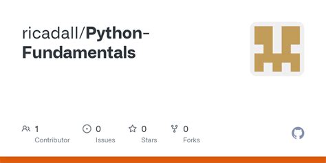 Github Ricadall Python Fundamentals
