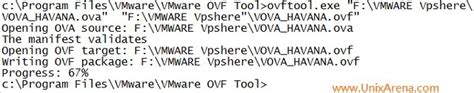 VMware OVF Tool How To Convert OVA To OVF UnixArena