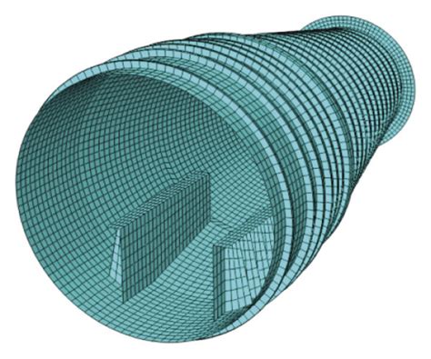 finite element model a ring stiffened conical shell b base