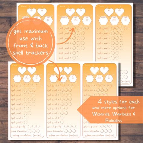 Dnd Spell Tracker Bookmarks Party Bundle Set Of Printable Dungeons And