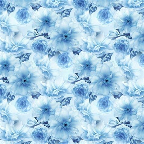 Tossed Cherry Sakura Flower Fabric Blue Etsy Sakura Flower Fabric Flowers Flowers