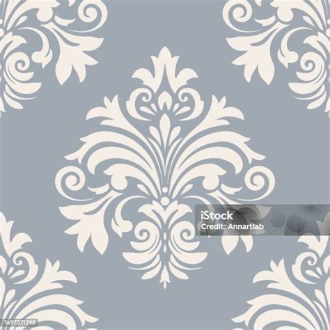 하늘색과 흰색의 다마스크 벡터 이음새가 없는 패턴 빈티지 페이즐리 요소 전통적인 터키 모티프 직물 및 섬유 벽지 포장 또는 원하는 아이디어에 적합합니다 0명에 대한 스톡