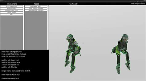 made a tool to easily test animations blends on multiple characters