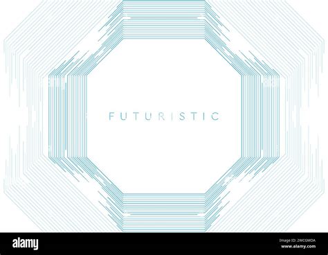 Blue Octagonal Lines Abstract Futuristic Technology Background Vector Blue Octagonal Lines Abstract Futuristic Technology Background Vector