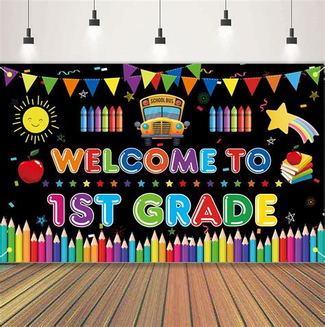 Welcome To 1st Grade Banner Large Size First Day Of School