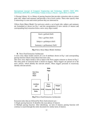 Interactive News Feed Extraction System Pdf