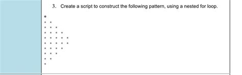 Solved 3 Create A Script To Construct The Following