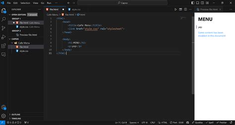 VS Code HTML And CSS Preview Not Linking HTML CSS The FreeCodeCamp Forum