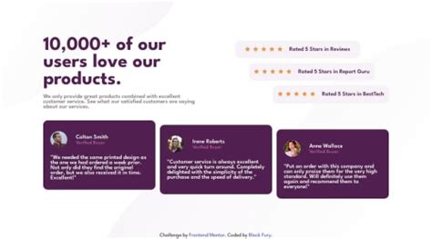Frontend Mentor Build A Social Proof Section Using Html Css Flexbox