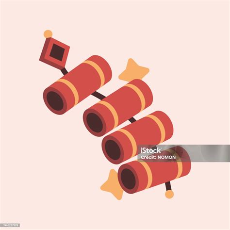 중국 새해 폭죽 플랫 디자인 스타일의 벡터 일러스트 레이 션 동아시아 문화에 대한 스톡 벡터 아트 및 기타 이미지 동아시아 문화 디자인 반짝이는 Istock