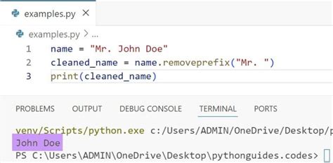 How To Remove Prefixes From Strings In Python