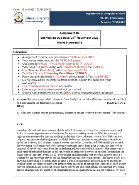 Ass2 Ecommerce Pdf Internet Computer Network