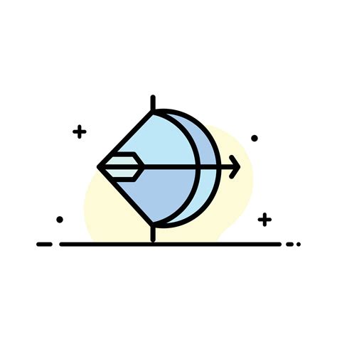 Aim Archery Arrow Bow Shoot Business Flat Line Filled Icon Vector Banner Template 13488886
