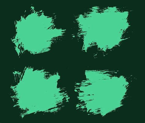 손으로 그리는 브러시 스트로크 세트 벡터 프리미엄 벡터