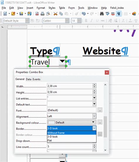 Text Document Control Font Size And Borders In List Box English