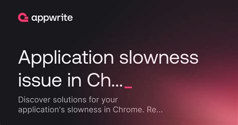 Application Slowness Issue In Chrome Threads Appwrite
