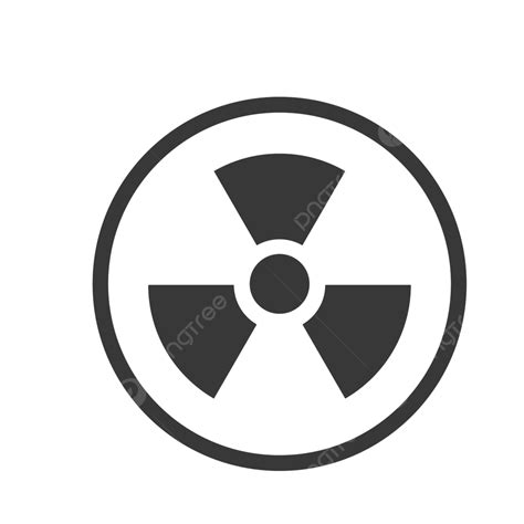 Vector Design Of Nuclear Symbol Enclosed In Circular Lineiconic