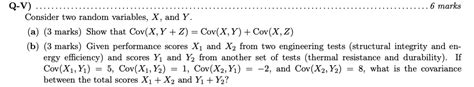 Q V Consider Two Random Variables X And Y A 3 StudyX