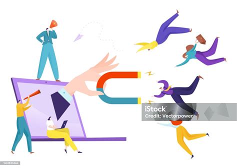 고객을 위한 마케팅 전략 소셜 미디어 온라인 벡터 일러스트레이션의 고객 캠페인 트래픽 광고 및 관리 가상현실에 대한 스톡 벡터 아트 및 기타 이미지 Istock