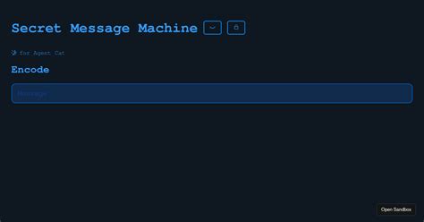 Secret Message Agent Cat Codesandbox